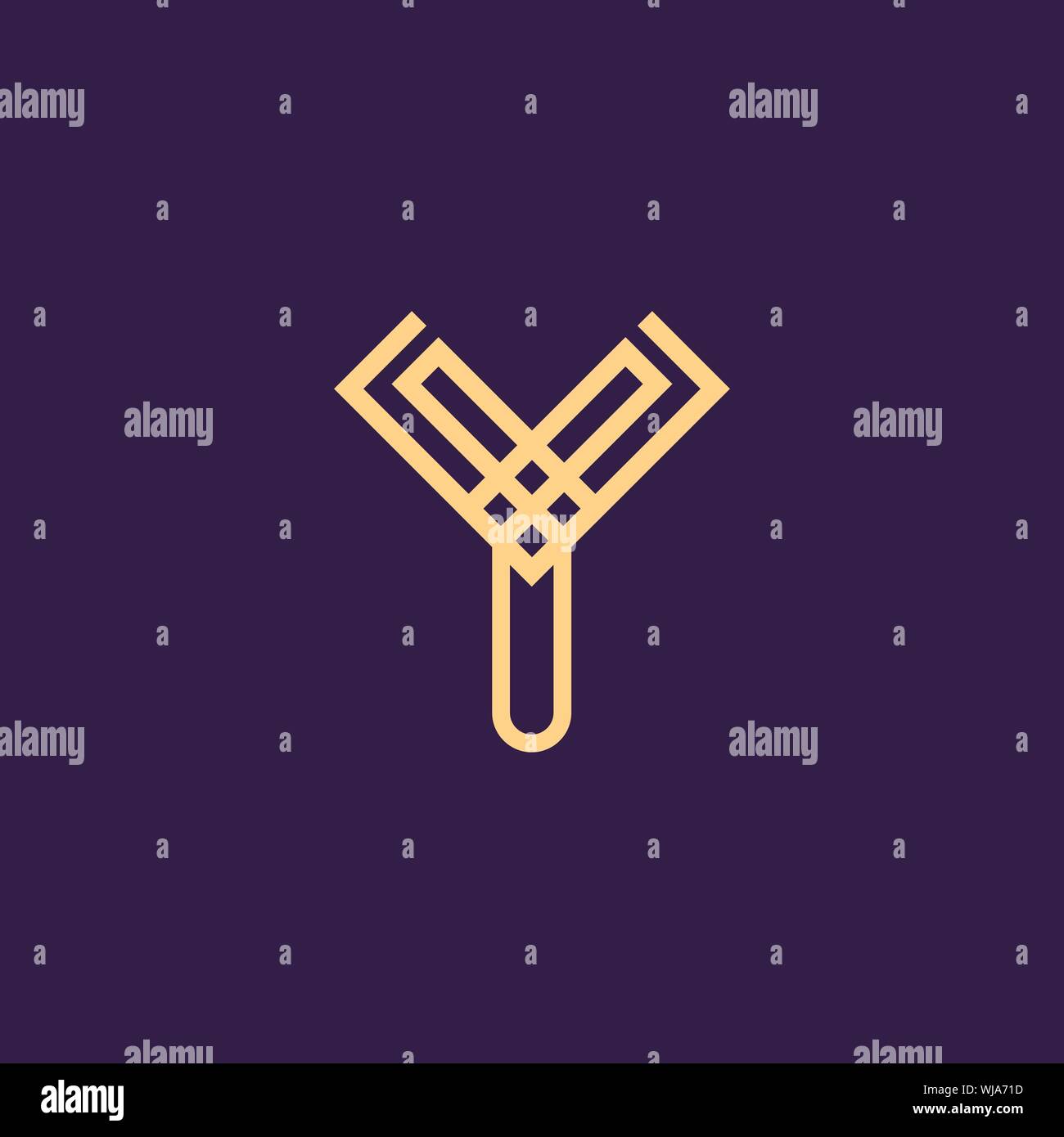 Creative Innovative Initial Letter logo YY Y. Minimal luxury Monogram ...