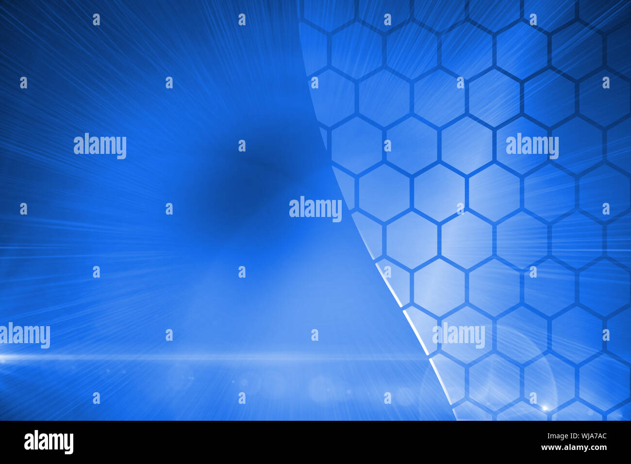 Glowing blue hexagon pattern hi-res stock photography and images - Alamy