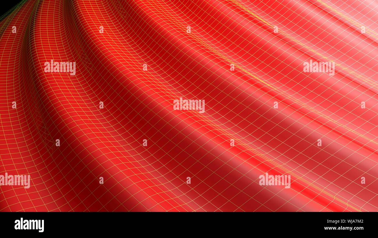 Red waving surface background - 3d rendering illustration Stock Photo ...
