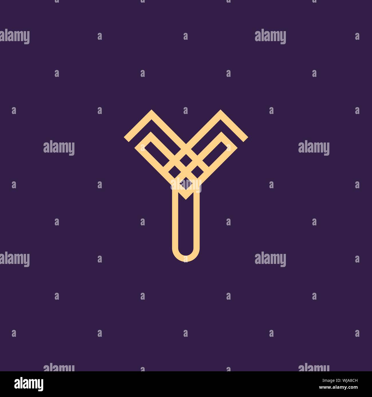 Creative Innovative Initial Letter logo YY Y. Minimal luxury Monogram ...