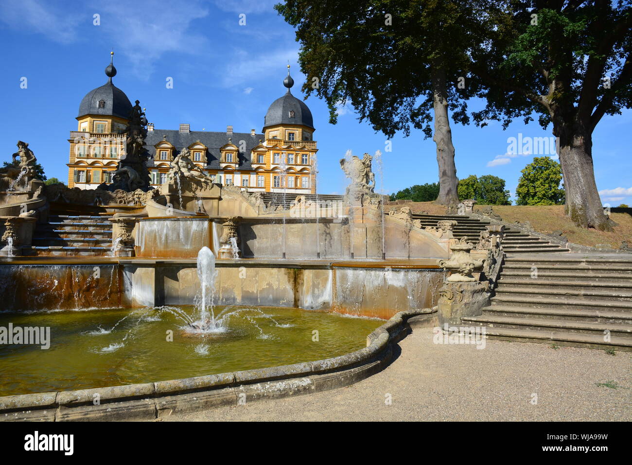 Bamberg, Germany - View of the baroque SCHLOSS SEEHOF palace near the ...