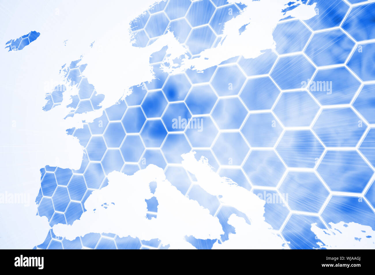 Digitally generated background with europa map Stock Photo - Alamy