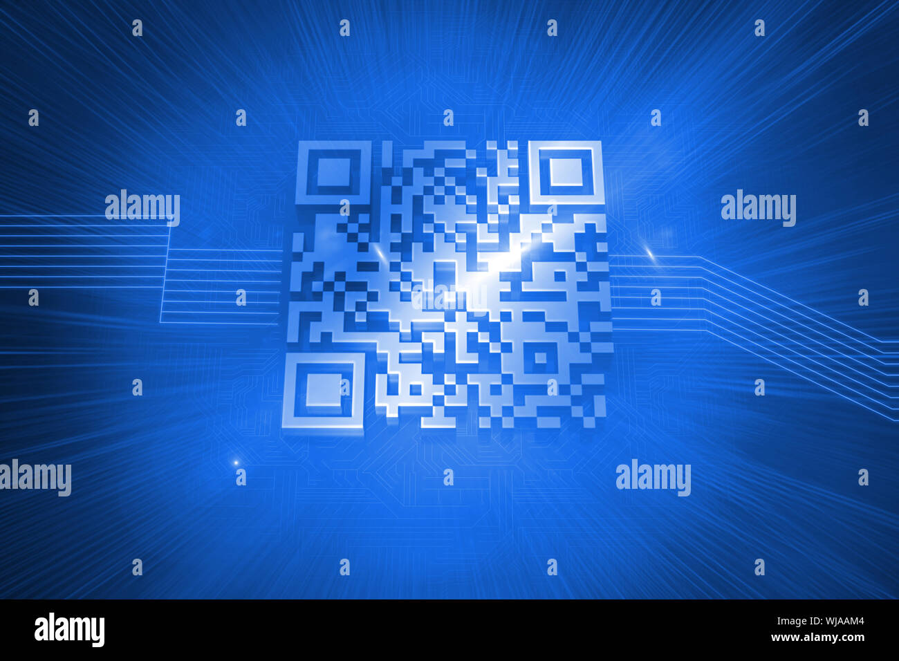 Glowing qr code hi-res stock photography and images - Alamy