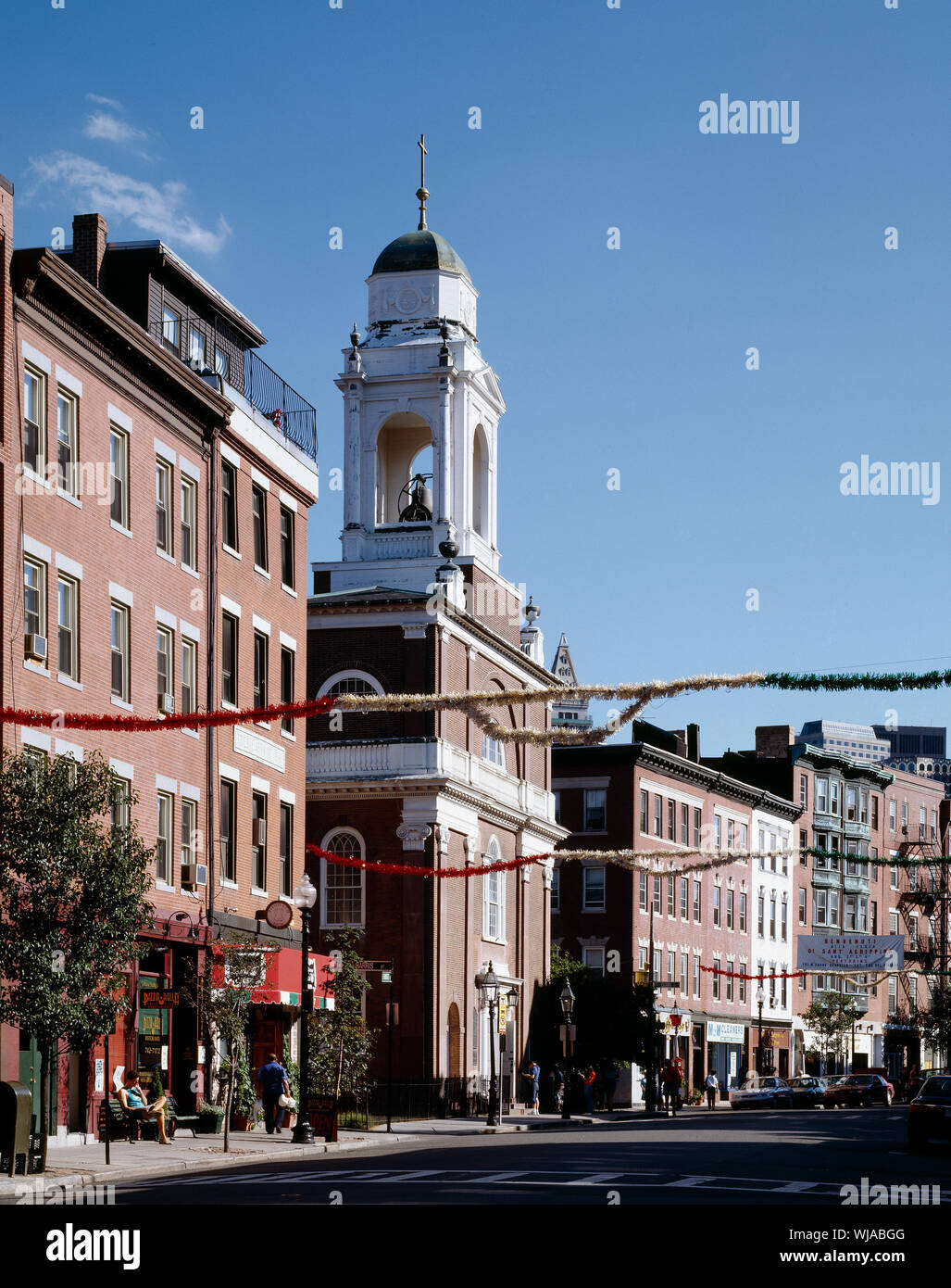 Downtown boston hanover street architecture hi-res stock photography ...