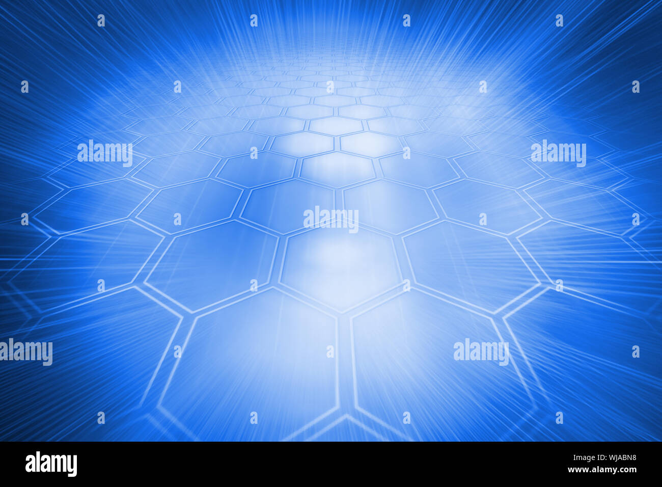 Digitally generated background with glowing hexagons Stock Photo - Alamy