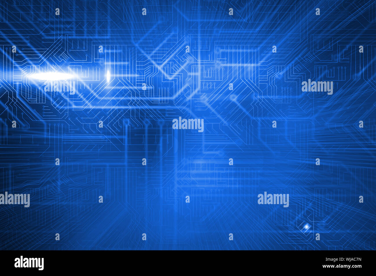 Digitally generated futuristic blue circuit board Stock Photo - Alamy