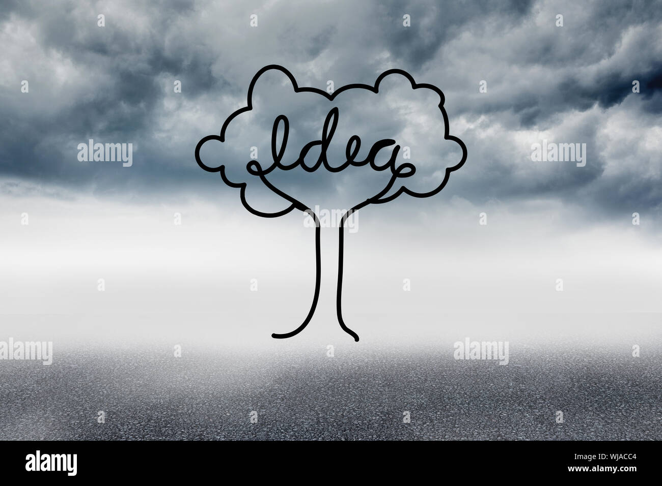 Idea tree graphic in sky Stock Photo - Alamy