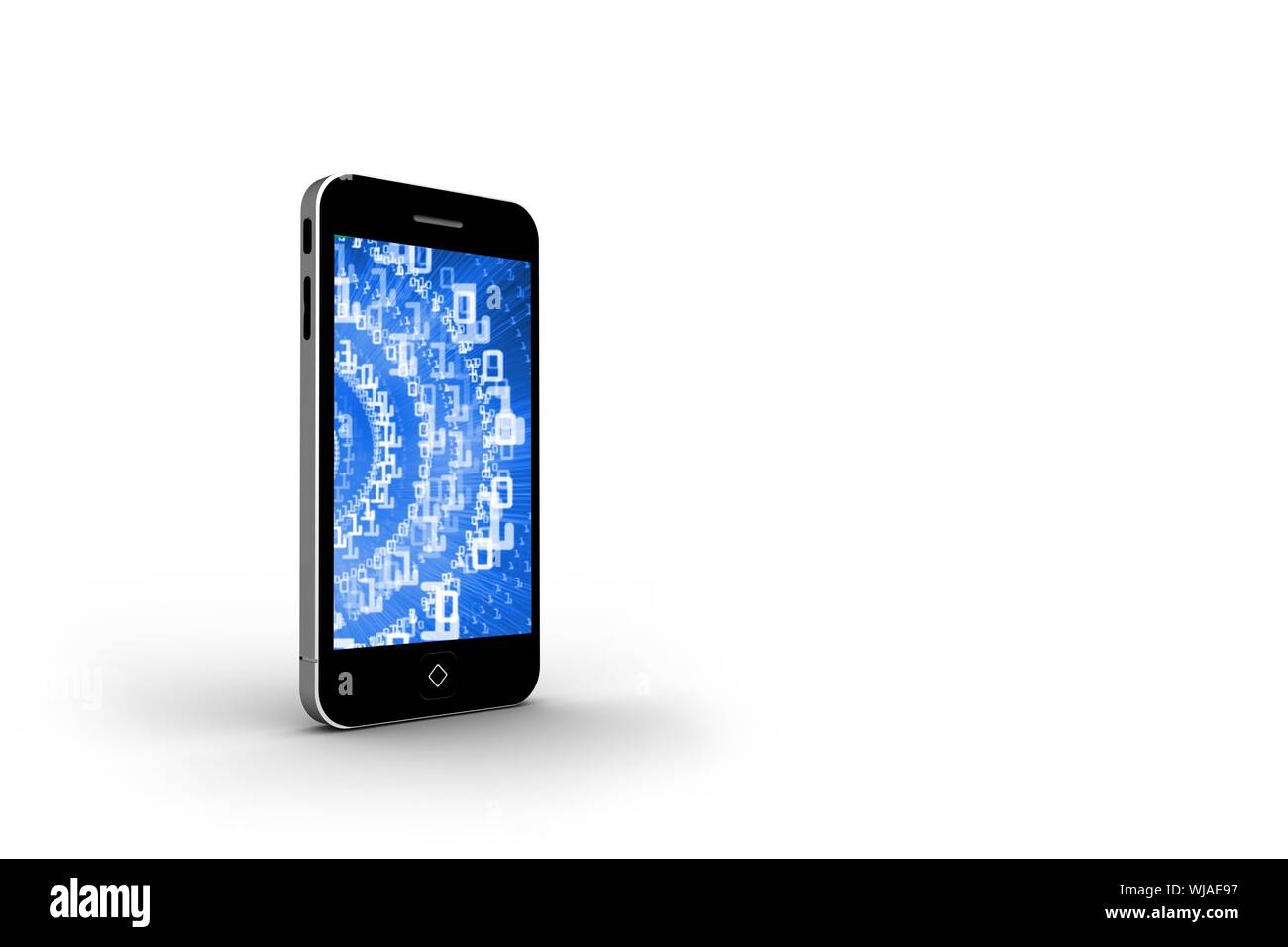 Binary code on smartphone screen Stock Photo - Alamy