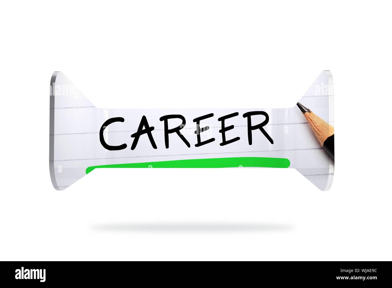 Career in handwriting on abstract screen Stock Photo - Alamy