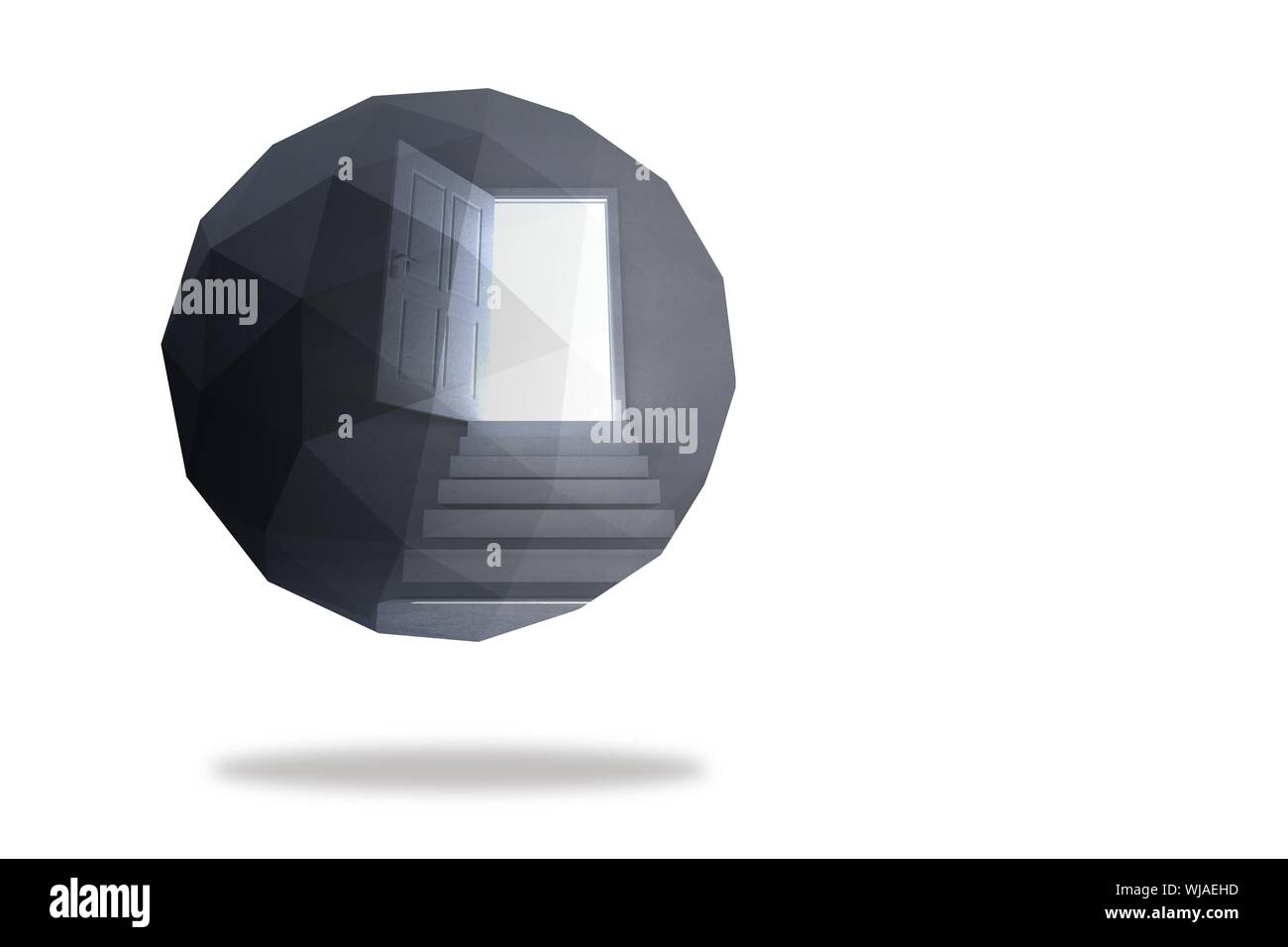 Open door on abstract screen Stock Photo - Alamy