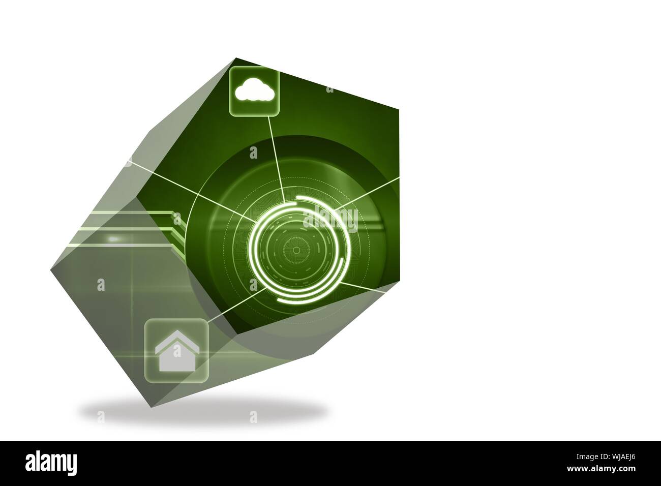 Interface on abstract screen Stock Photo - Alamy