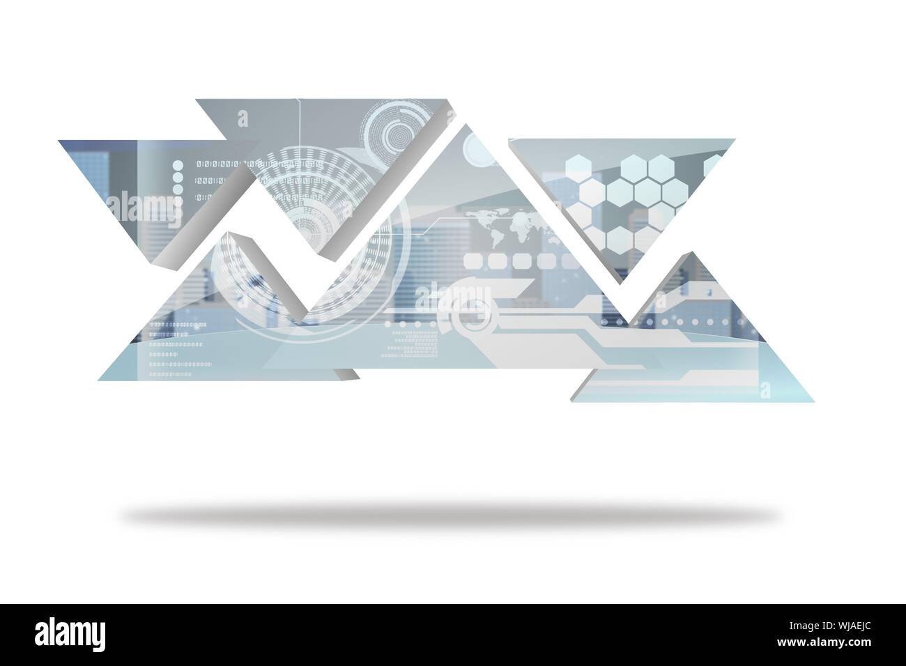 Interface on abstract screen Stock Photo - Alamy
