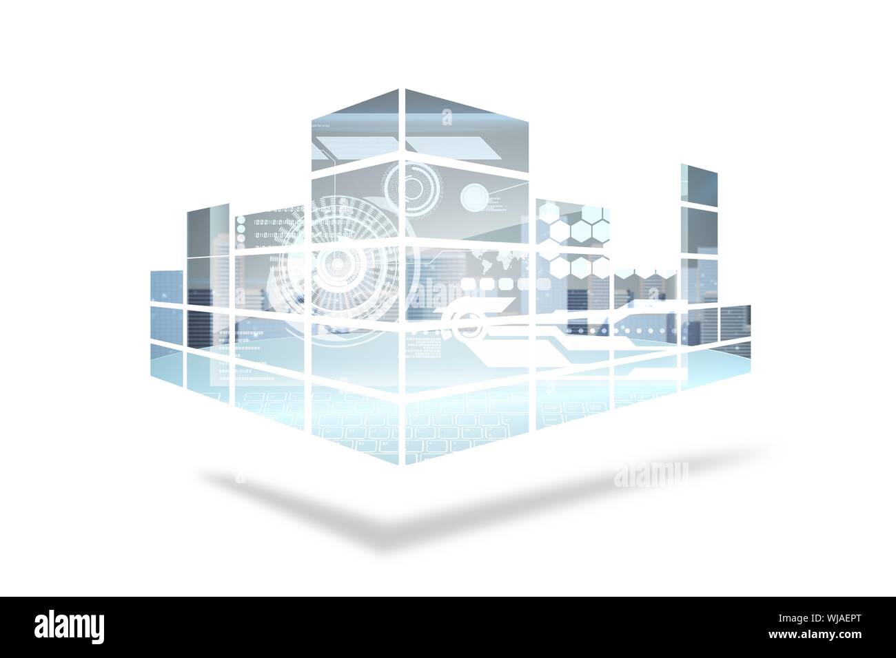 Interface on abstract screen Stock Photo - Alamy