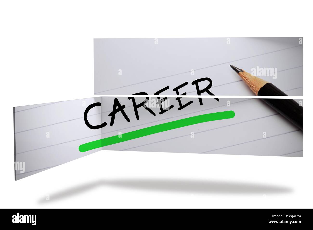 Career in handwriting on abstract screen Stock Photo - Alamy