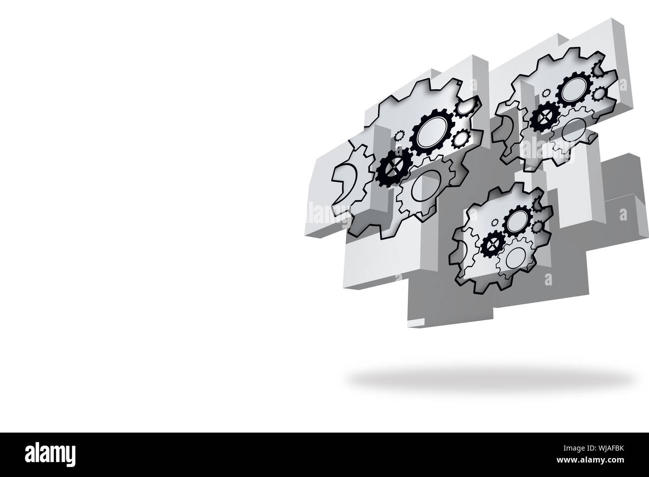 Cogs and wheels on abstract screen Stock Photo - Alamy
