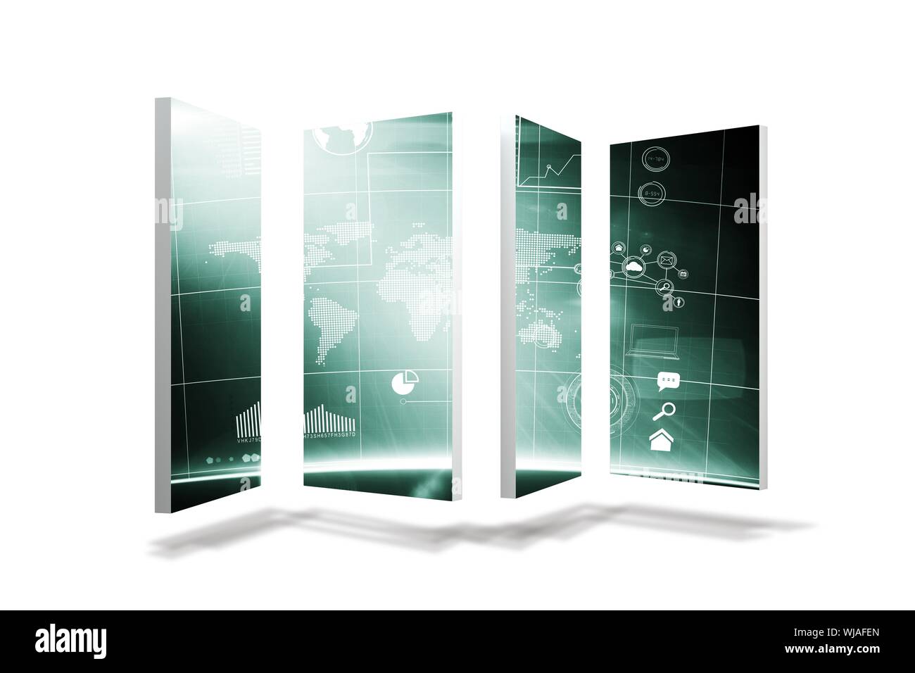 Interface on abstract screen Stock Photo - Alamy
