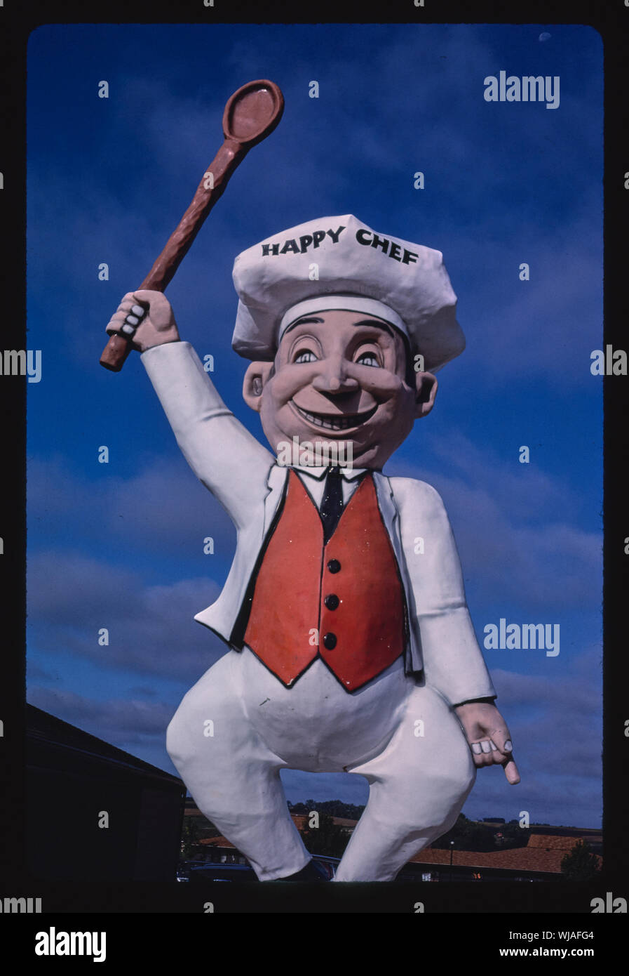 Happy Chef sign, Cherokee, Iowa Stock Photo - Alamy