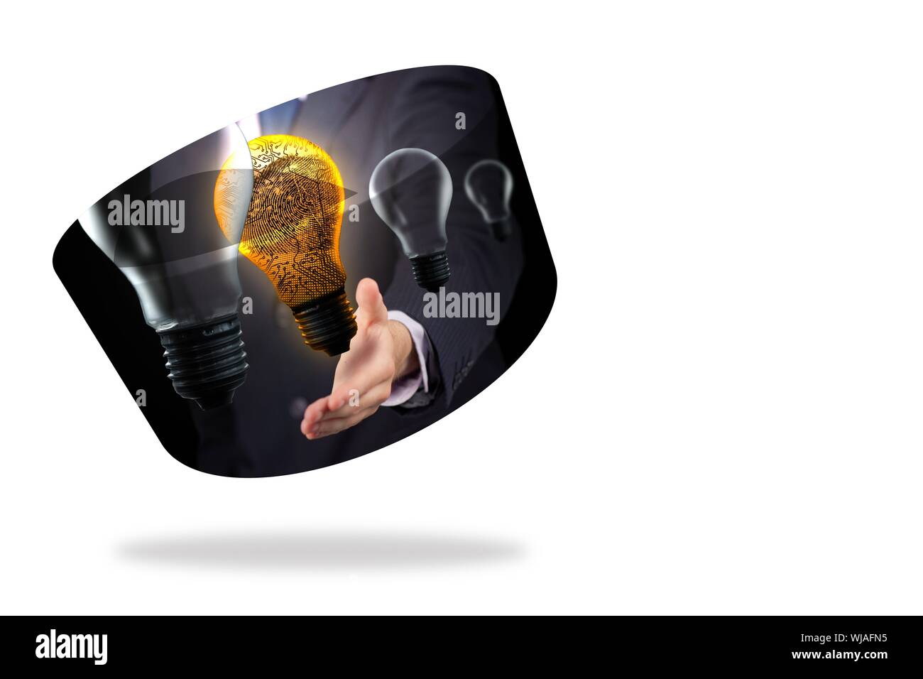 Light bulb graphic on abstract screen Stock Photo - Alamy