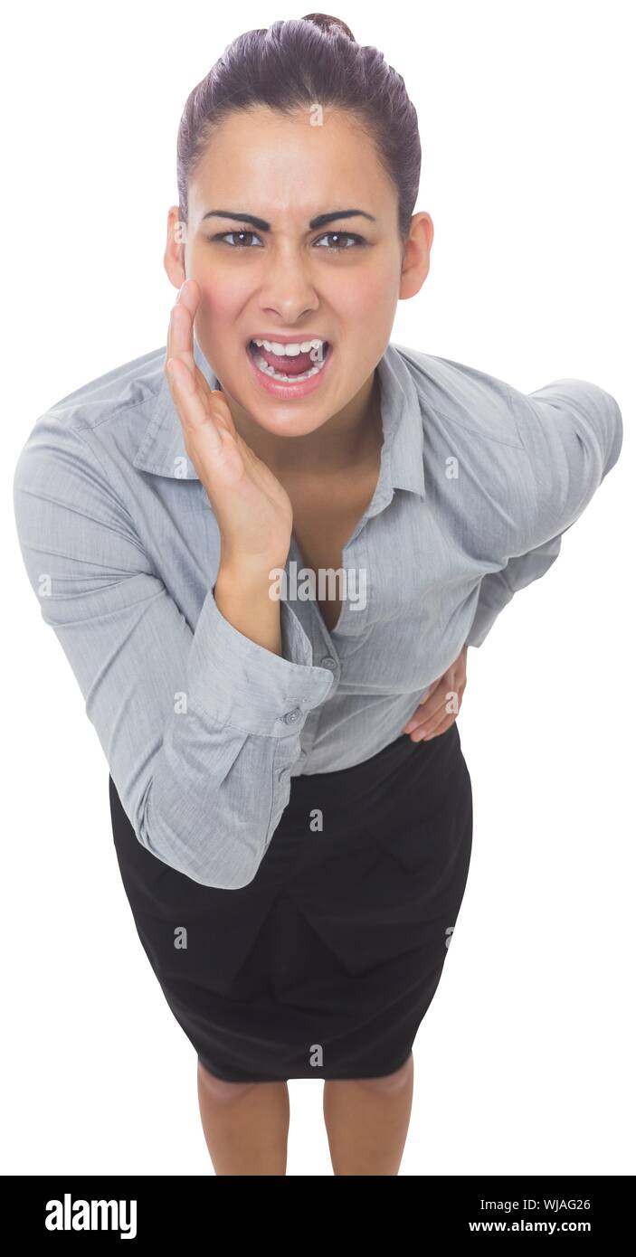 Woman yelling at you Cut Out Stock Images & Pictures - Alamy