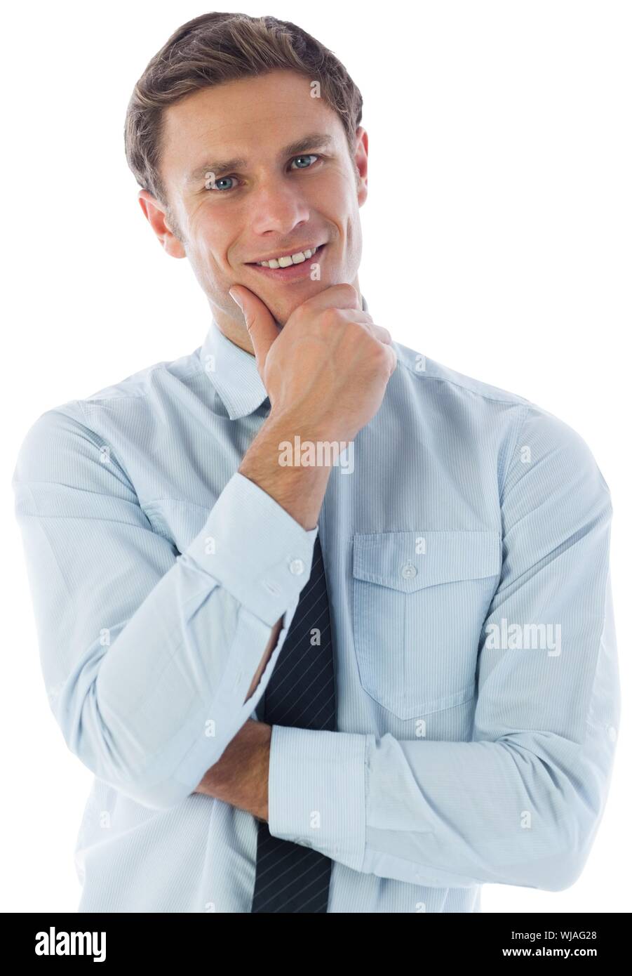 30s adult and thinking and smile hi-res stock photography and images ...