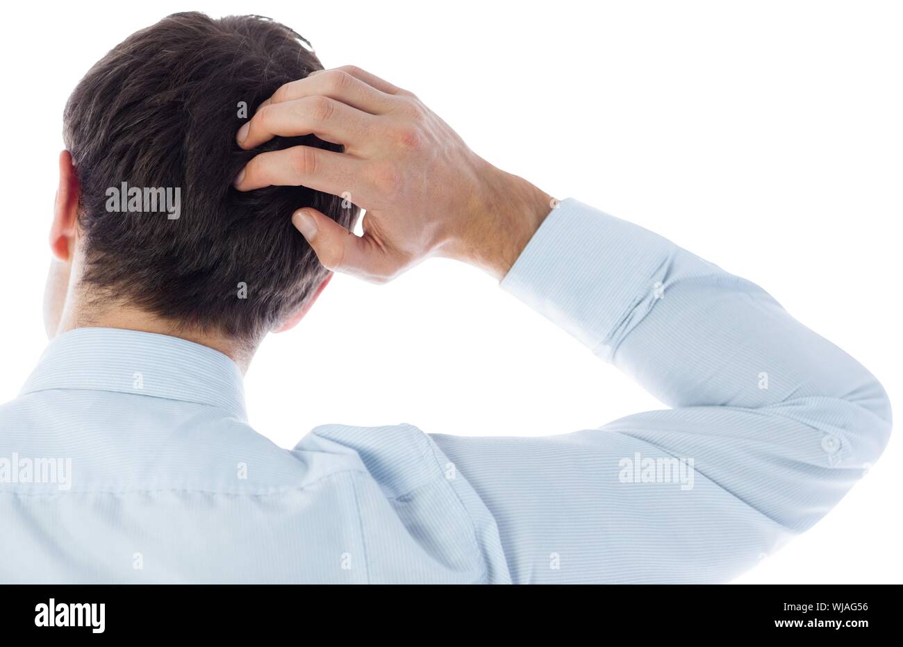 Male scratching head hi-res stock photography and images - Alamy