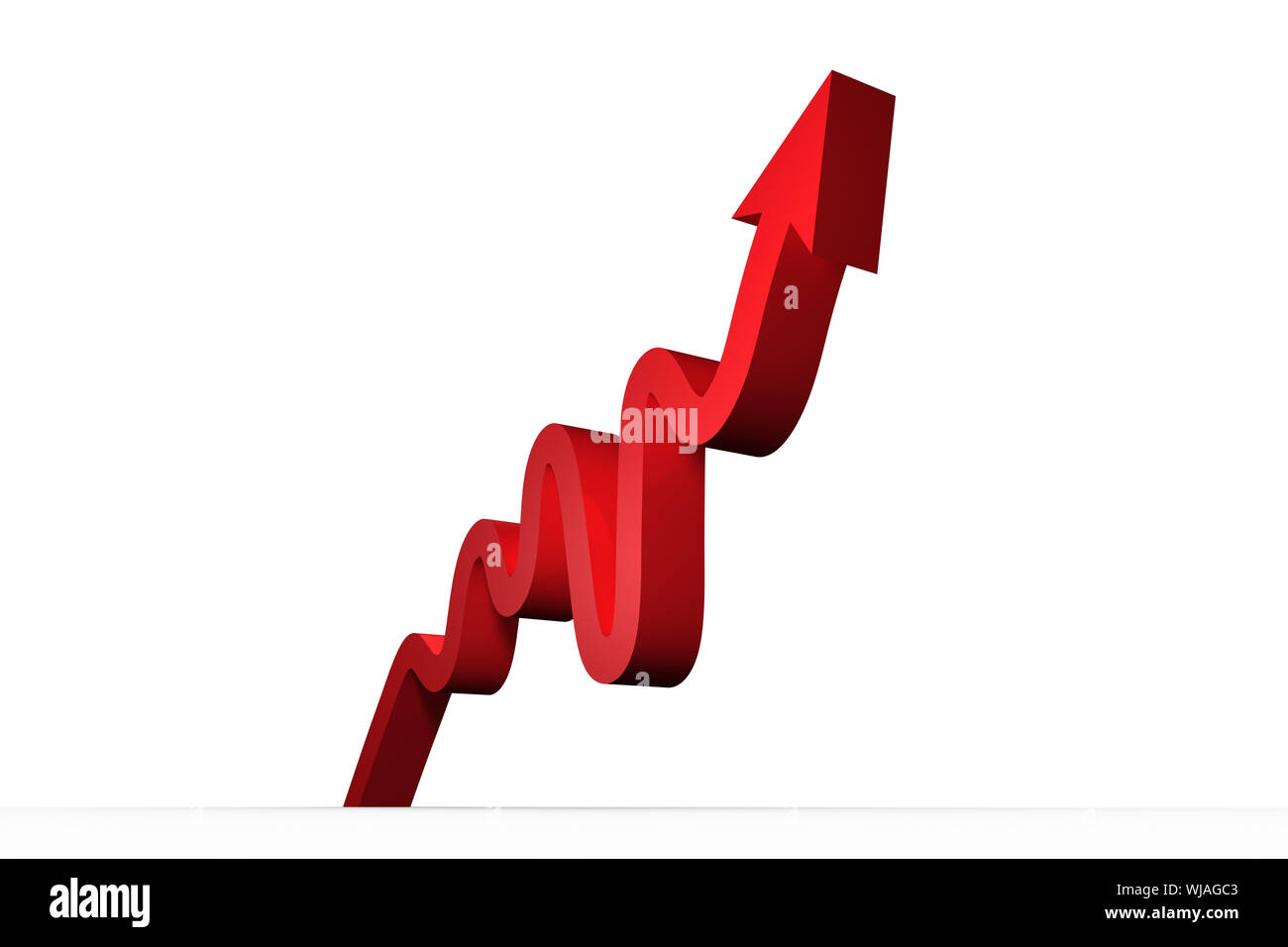 Red arrow pointing up Stock Photo - Alamy