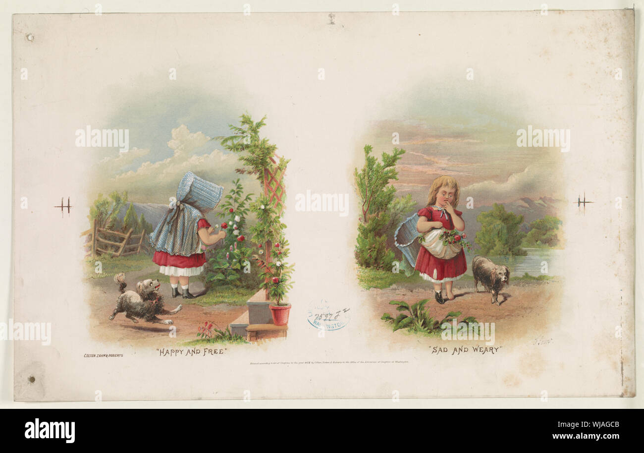 Happy and free. Sad and weary Stock Photo - Alamy