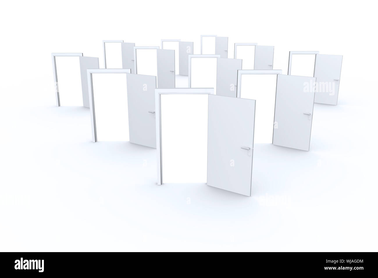 Many doors opening Stock Photo - Alamy