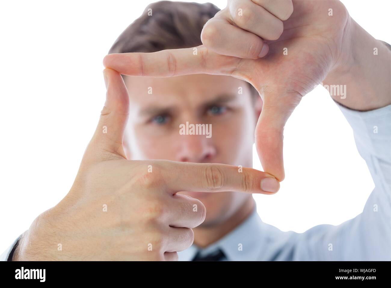 Businessman hands framing hi-res stock photography and images - Alamy