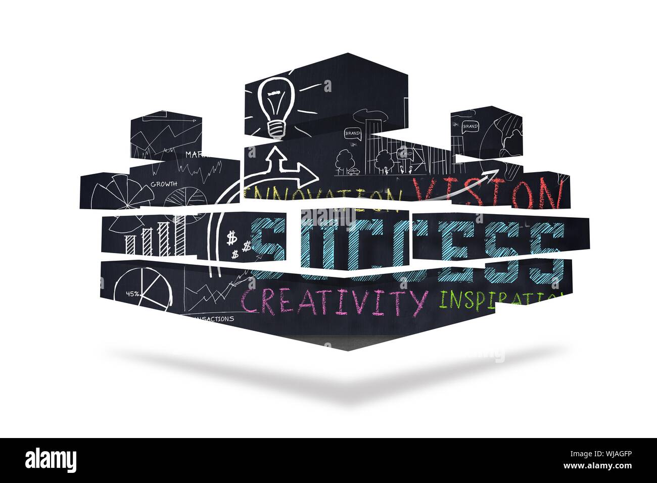 Success brainstorm on abstract screen Stock Photo - Alamy