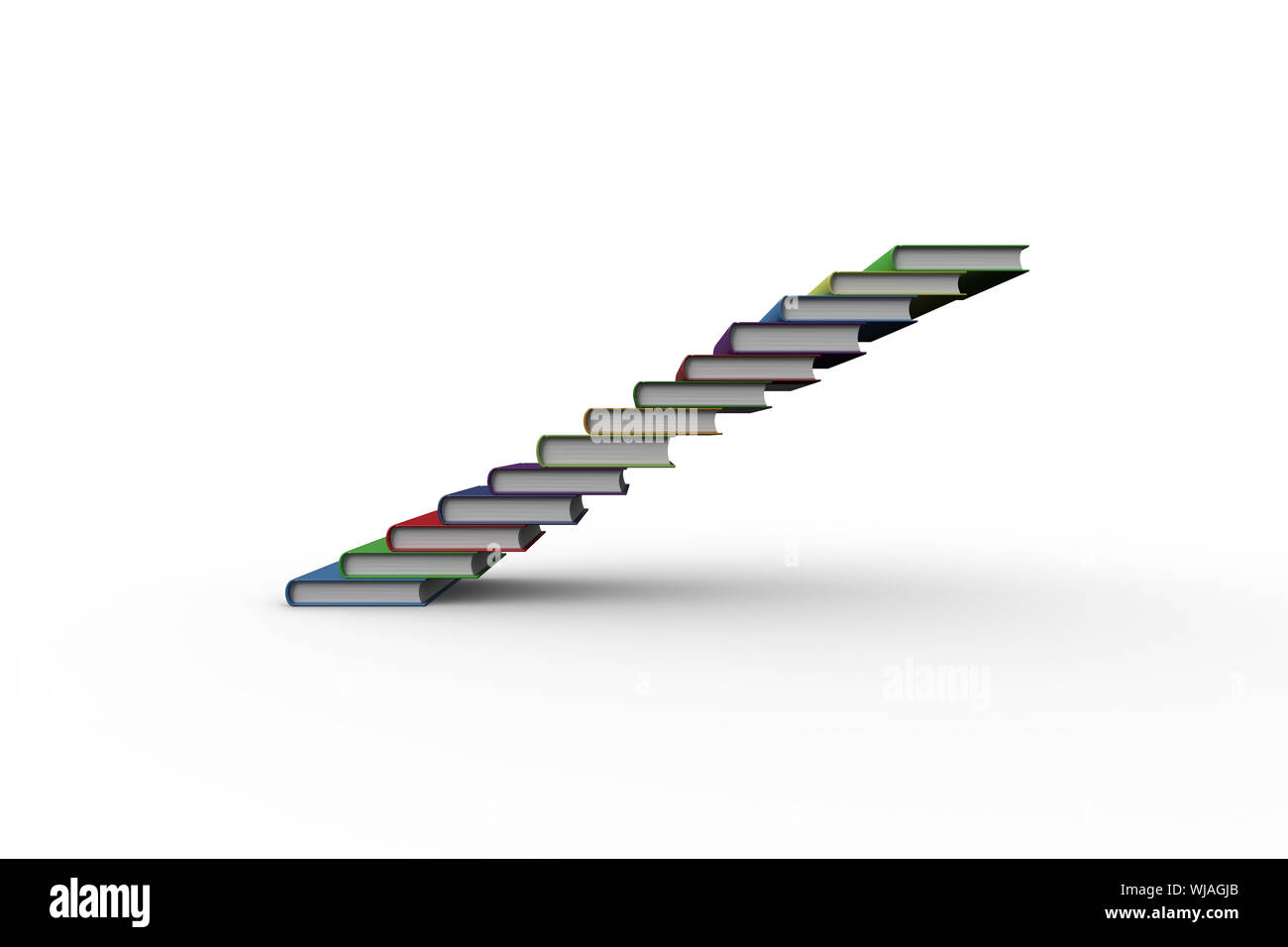 Steps made from books Stock Photo - Alamy
