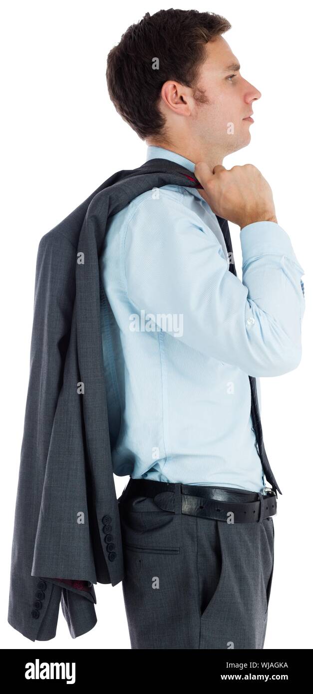 Serious businessman holding jacket hi-res stock photography and images ...