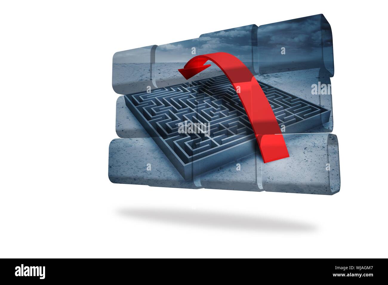 Maze graphic on abstract Cut Out Stock Images & Pictures - Alamy