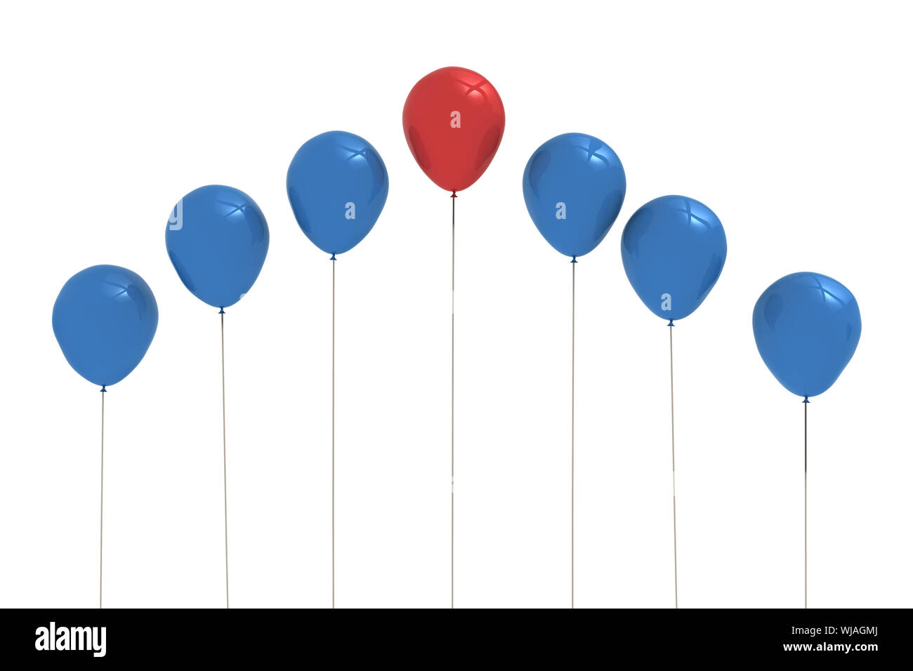 Blue and red balloons Stock Photo - Alamy