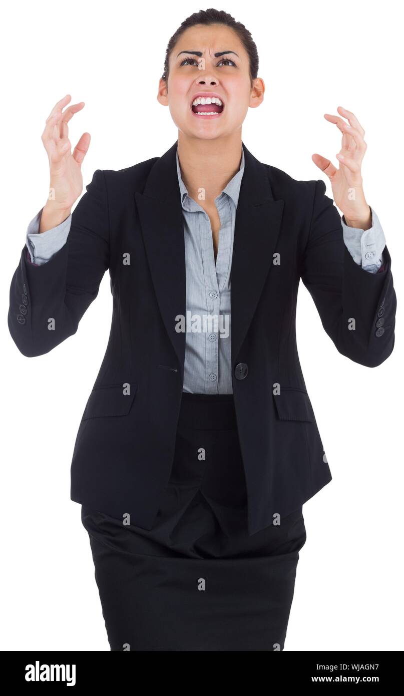 Angry young woman gesturing hi-res stock photography and images - Alamy