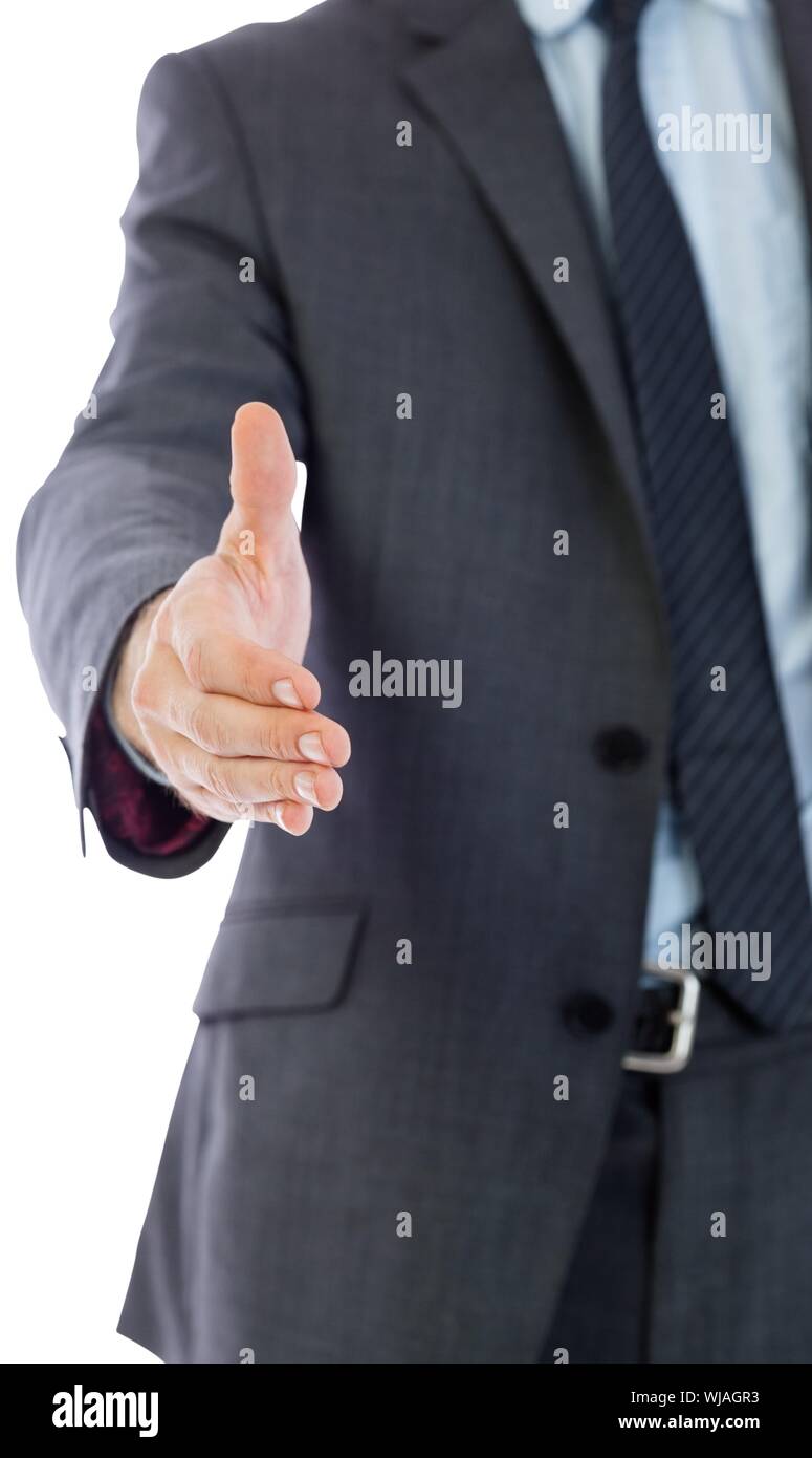 Hand reaching out suit hi-res stock photography and images - Alamy