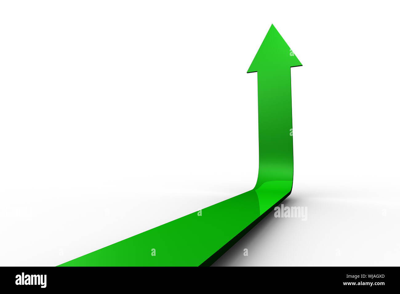 Green arrow pointing up Stock Photo - Alamy