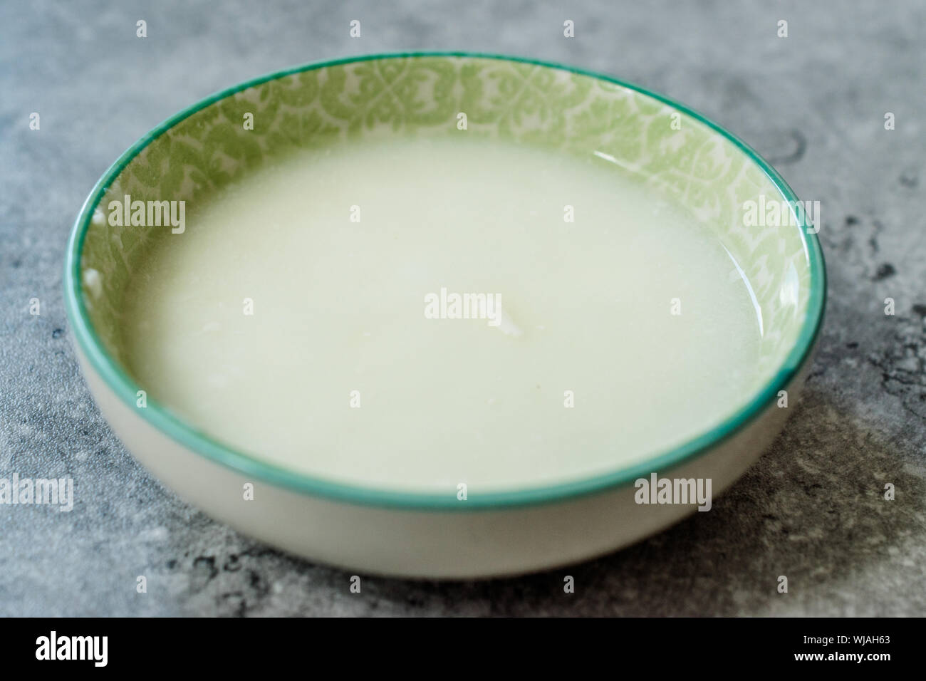 Organic Yogurt / Yoghurt Water Ready to Use in Bowl. Organic Food Stock ...