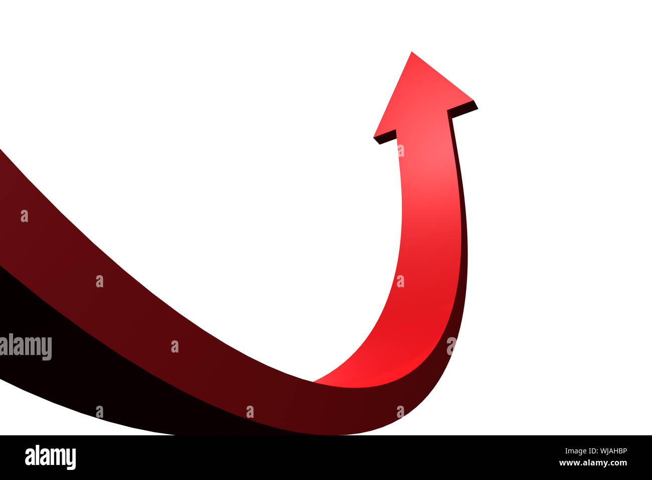Red arrow pointing up Stock Photo - Alamy