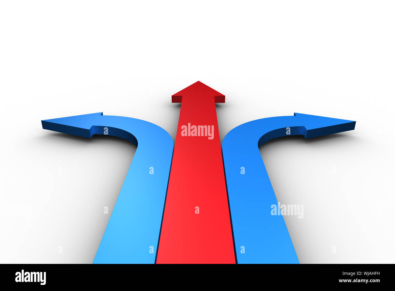 Red and blue arrows pointing Stock Photo - Alamy