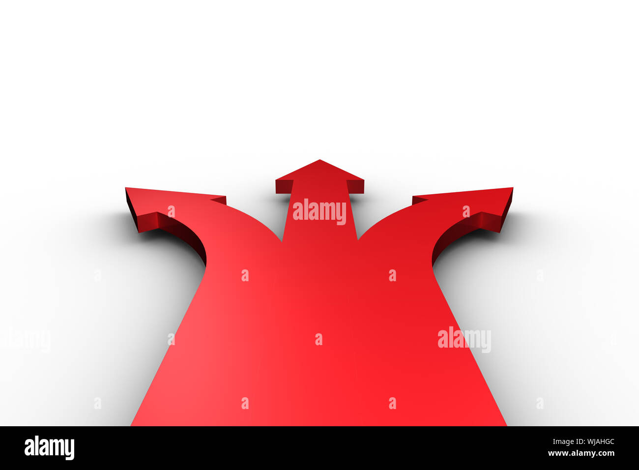 Red arrows pointing Stock Photo - Alamy