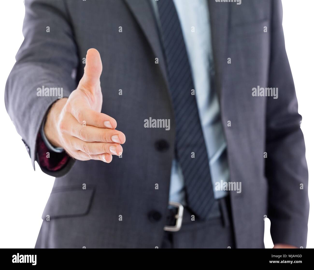 Hand reaching out suit hi-res stock photography and images - Alamy