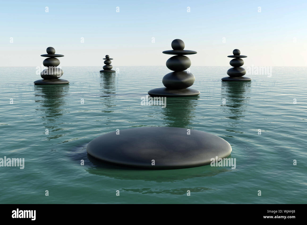 Zen rock pool Stock Photo - Alamy