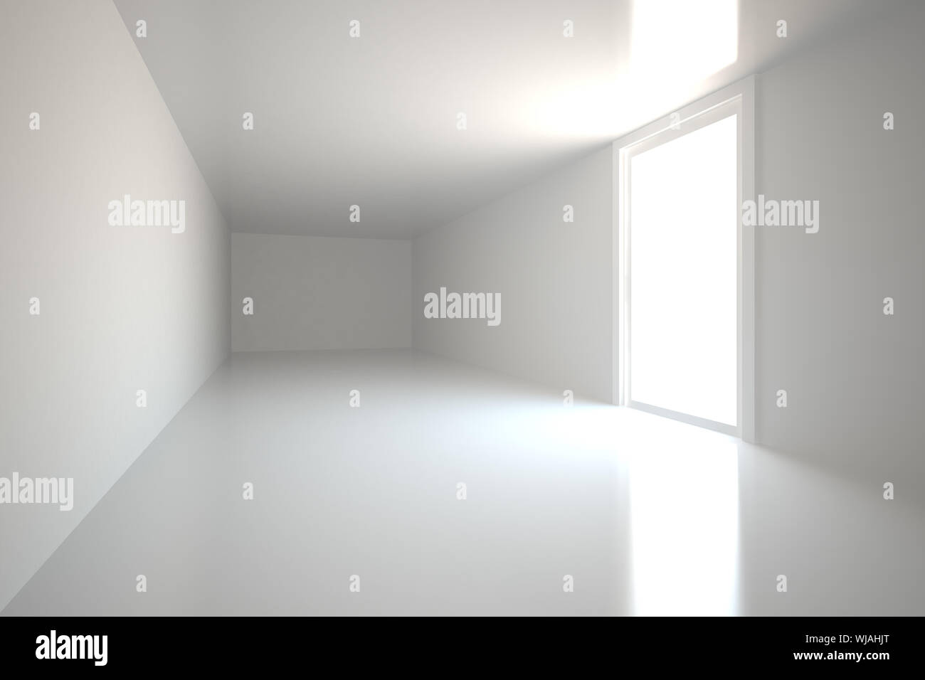 Bright hall with windows Stock Photo - Alamy