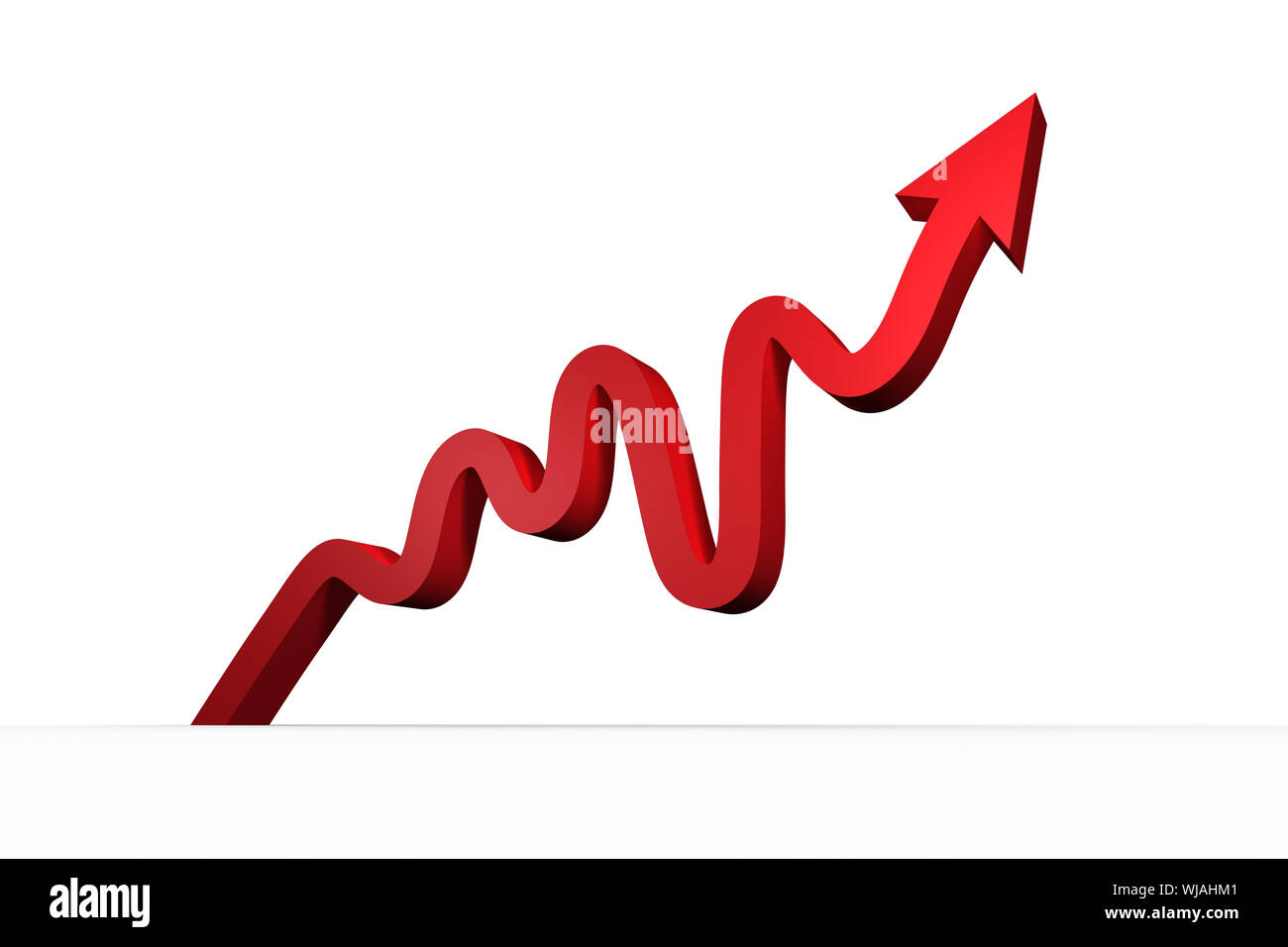 Red arrow pointing up Stock Photo - Alamy