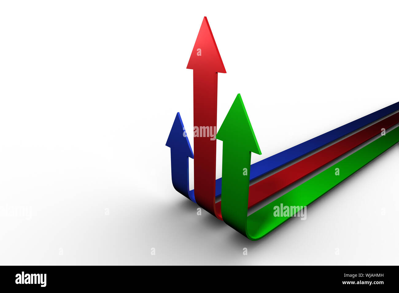 Colourful arrows pointing up Stock Photo - Alamy