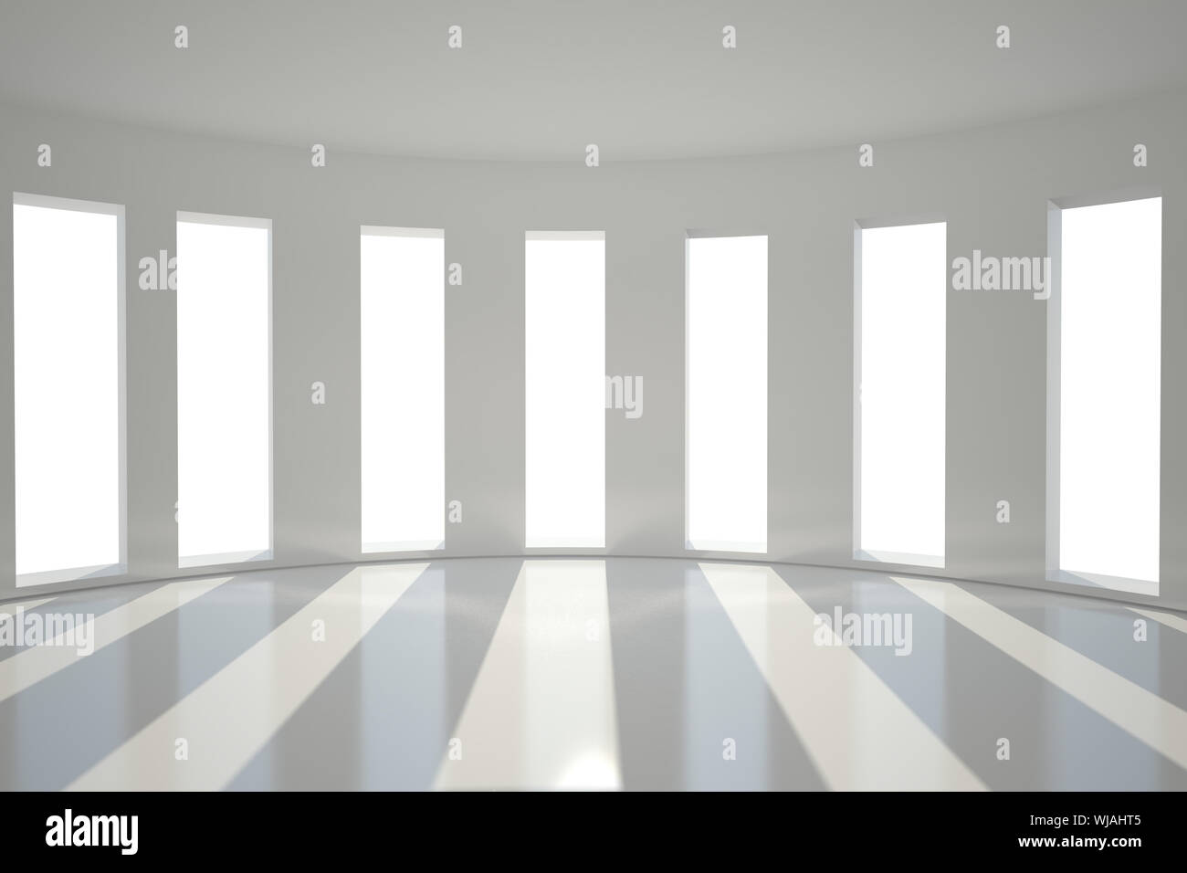 Bright room with windows Stock Photo - Alamy