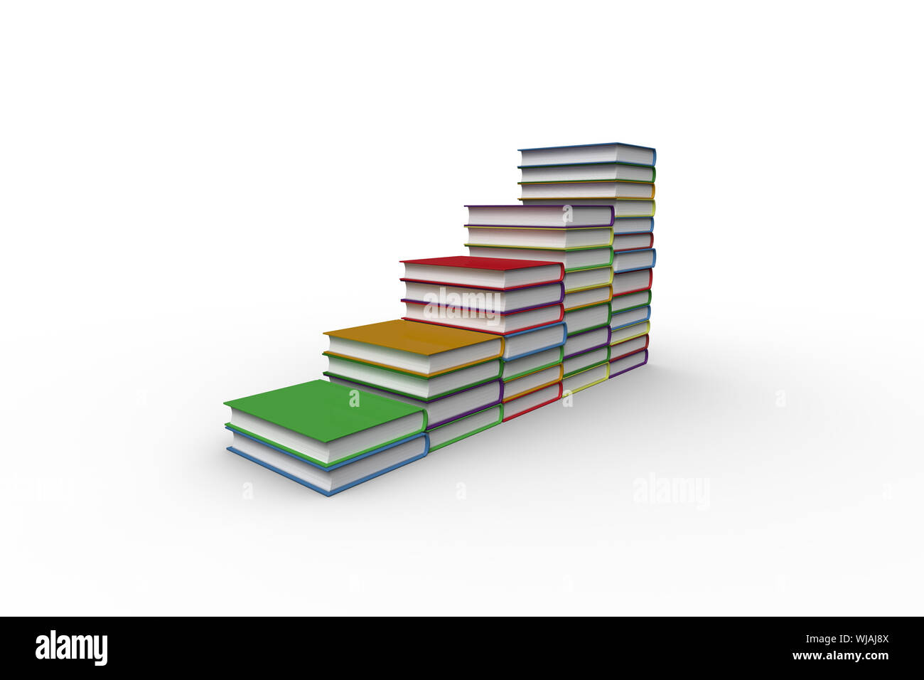 Steps made from books Stock Photo - Alamy