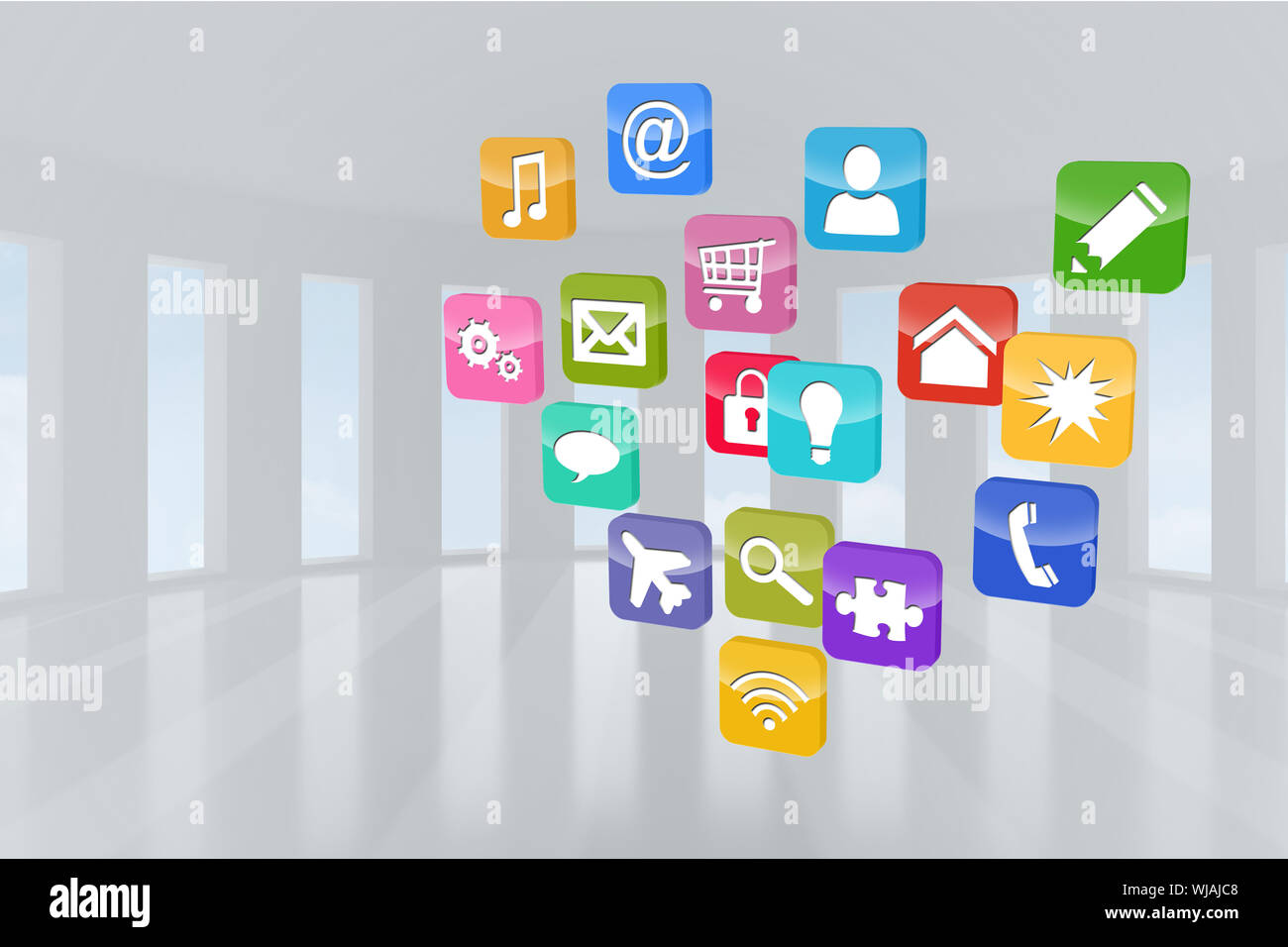 Computing application icons Stock Photo - Alamy