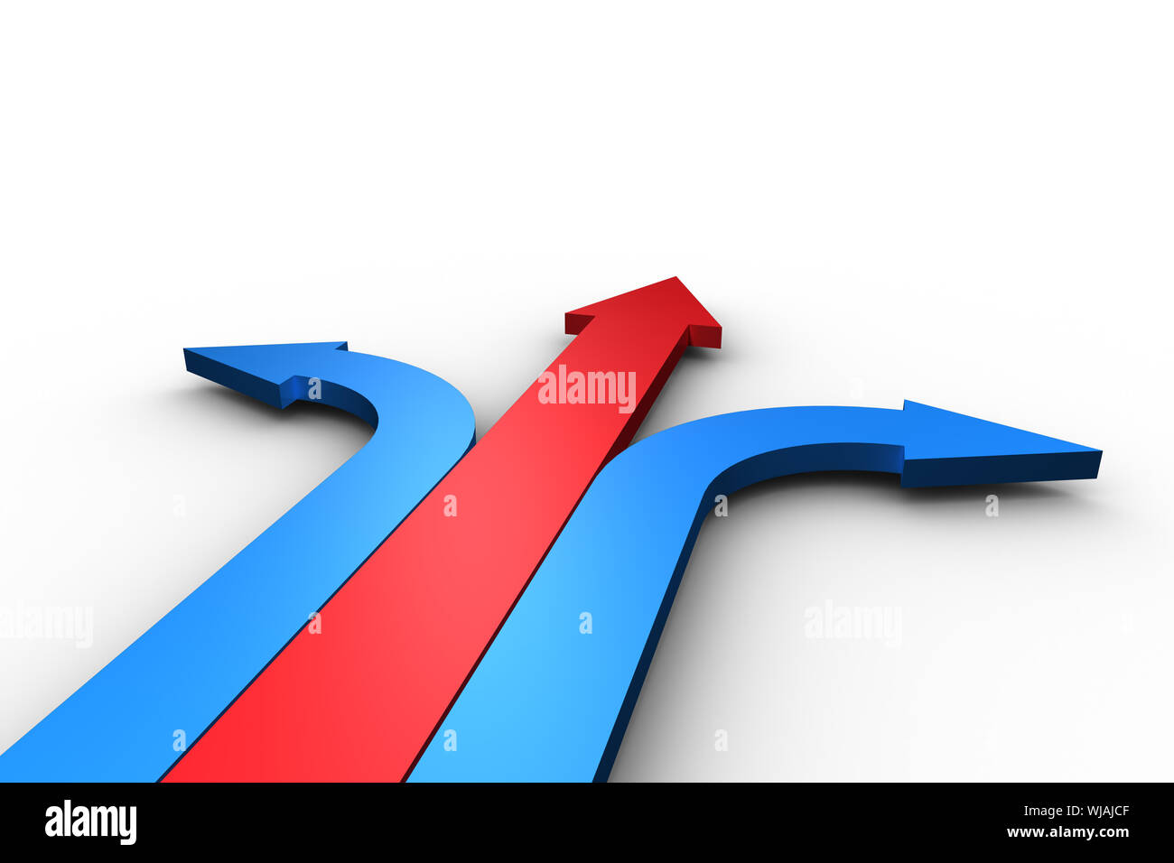 Red and blue arrows pointing Stock Photo - Alamy